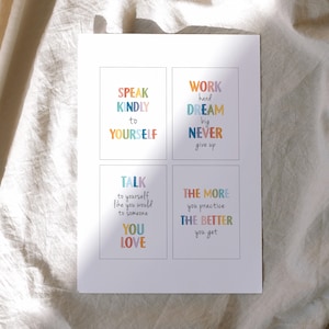 20 Motivational Flashcards, Inspirational Quote Cards, Mindfulness ...