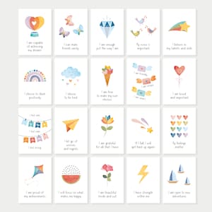 Affirmation Cards for Kids, 20 Daily Affirmations, Motivation, Self ...