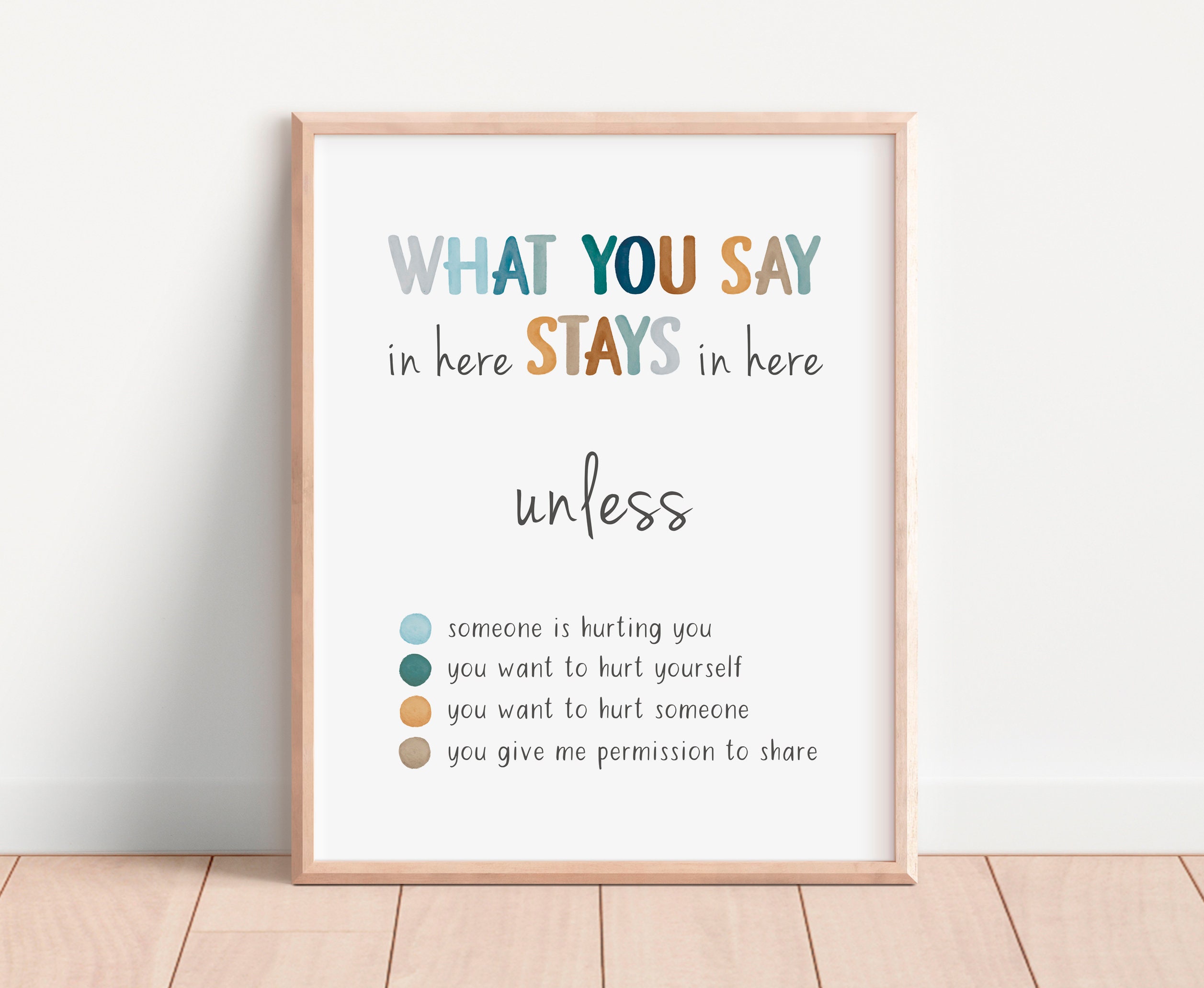What You Say in Here Stays in Here Poster, School Counselor, Calming ...