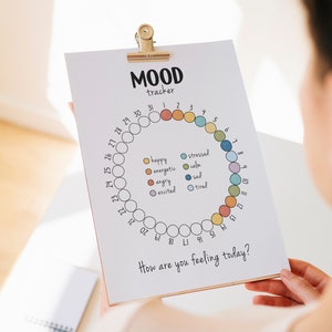 Mood Trackers Bundle, 12 School Counselor Worksheets, Feelings Chart ...