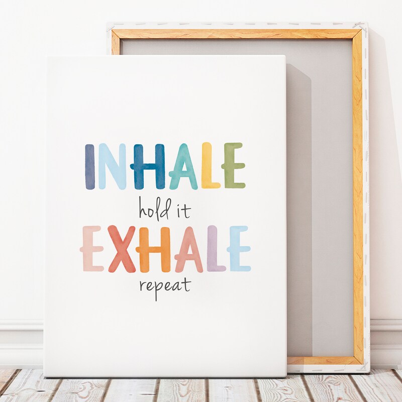 Inhale Exhale Signs - Etsy