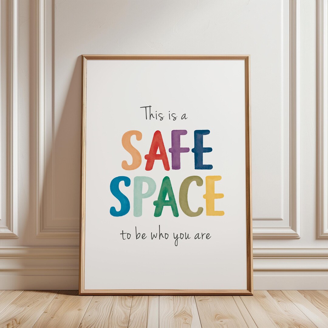 Safe Space Poster: Mental Health Decor (digital Download) - Etsy