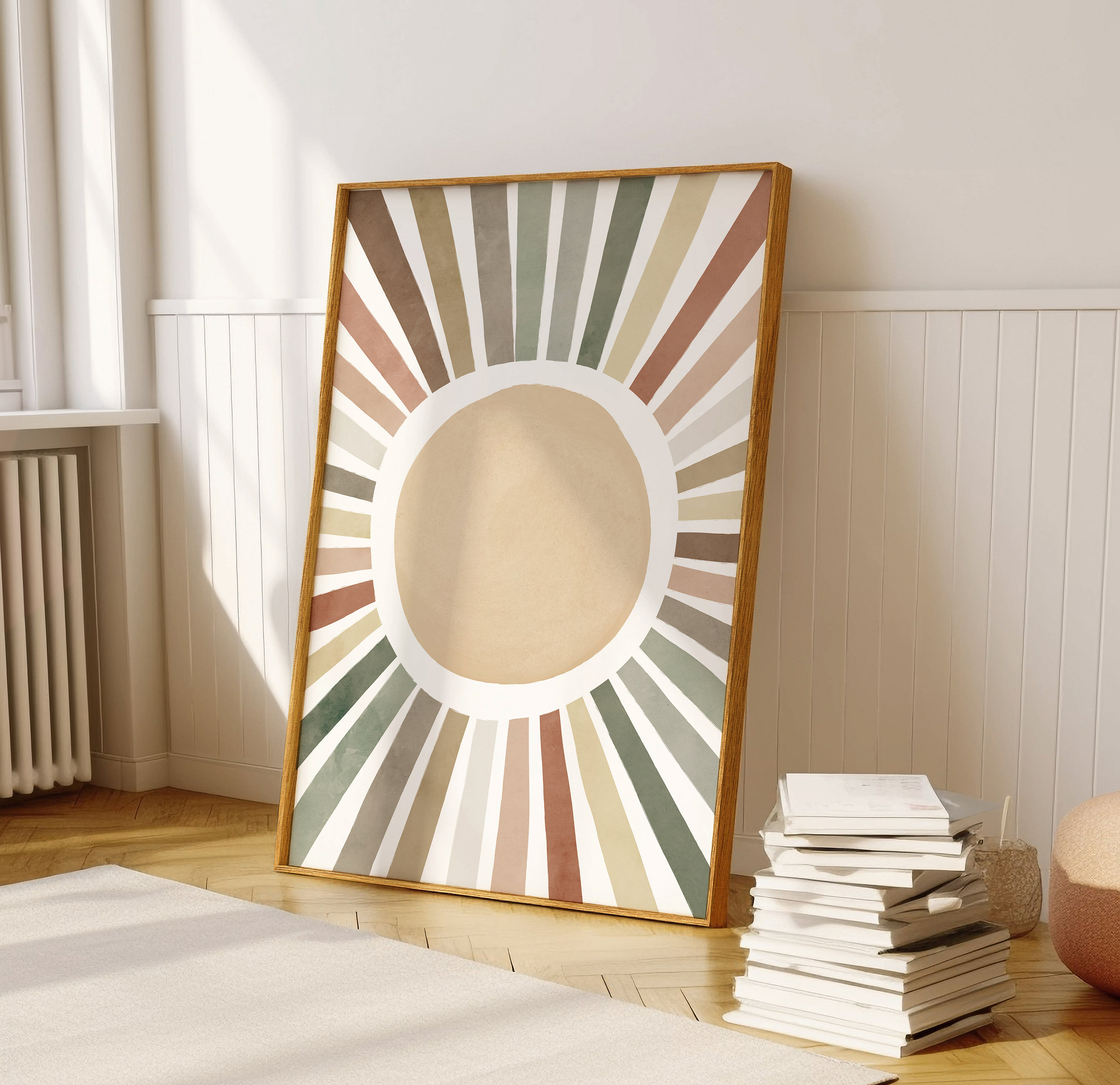 Boho Sun Poster, Playroom Decor, Watercolour Nursery Prints, Nursery ...