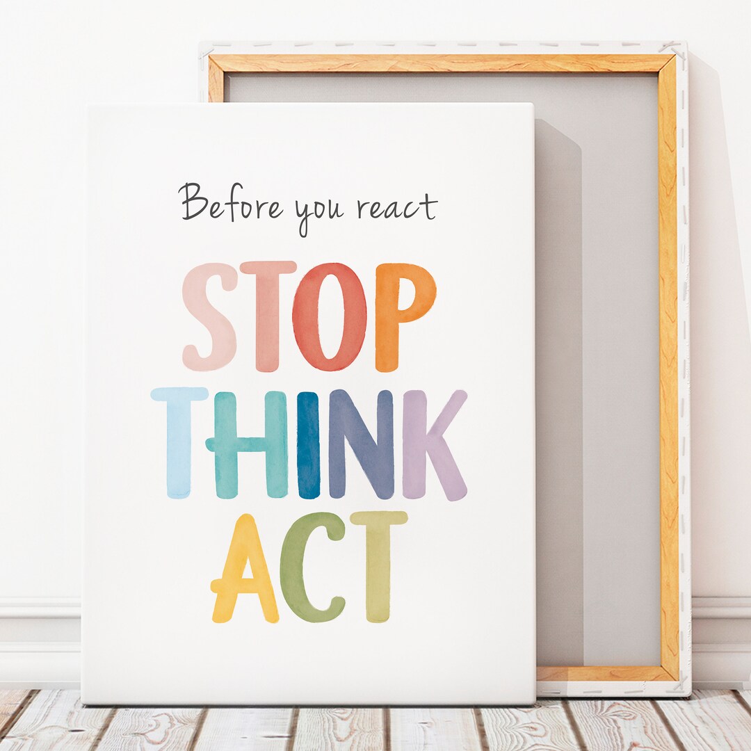 STOP Technique Poster: Calming Corner, Anxiety Relief (digital Download ...