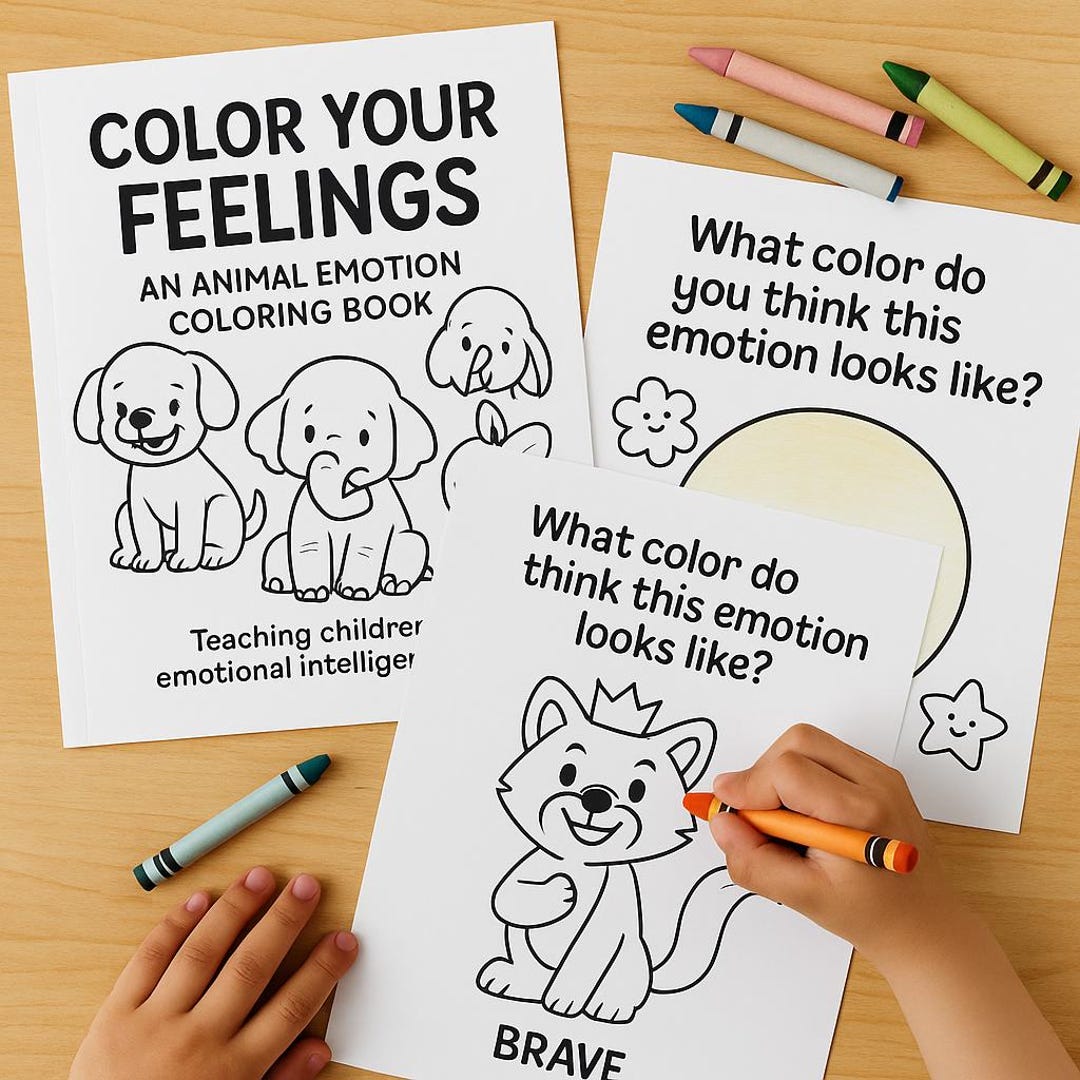 Color Your Feelings: Kids' Emotion-themed Coloring Book – Printable SEL ...