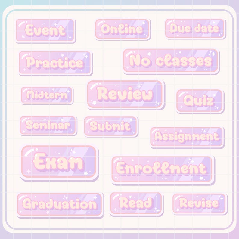 School Planner Stickers: Digital Student Labels for Goodnotes (pre ...