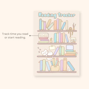 Bookshelf Reading Tracker Printable, Book Tracker, Digital Reading Log ...