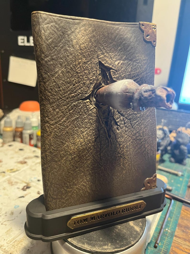 Tom Riddle Diary With a Basilisk Tooth , Cast in Resin, Hand Painted ...