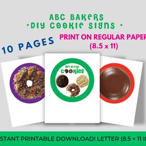 ABC Bakers DIY Girl Scout Cookie Signs. Download and Print! Includes ...
