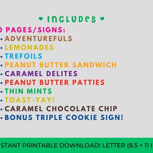 ABC Bakers DIY Girl Scout Cookie Signs. Download and Print! - Etsy
