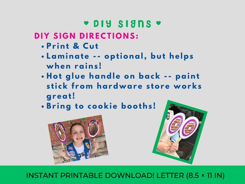Girl Scout Cookie Booth Signs: Little Brownie Baker (PDF Download) - Etsy