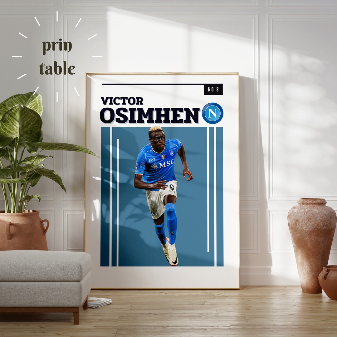 Victor Osimhen Poster,victor Osimhen Signature,nigerian Player Poster ...