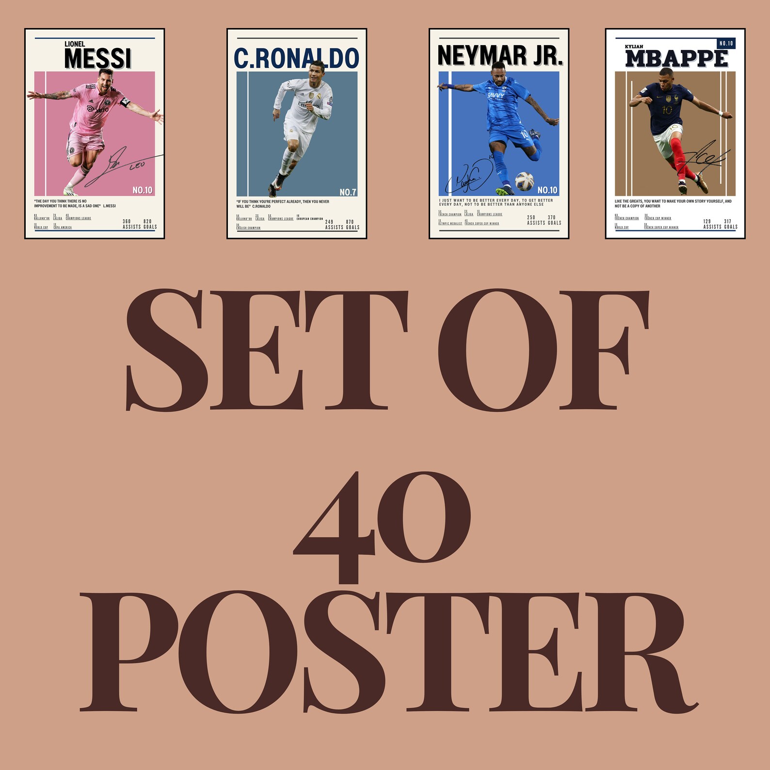 SET OF 40 Poster,soccer Poster,mid-century Modern,sports Poster,soccer ...
