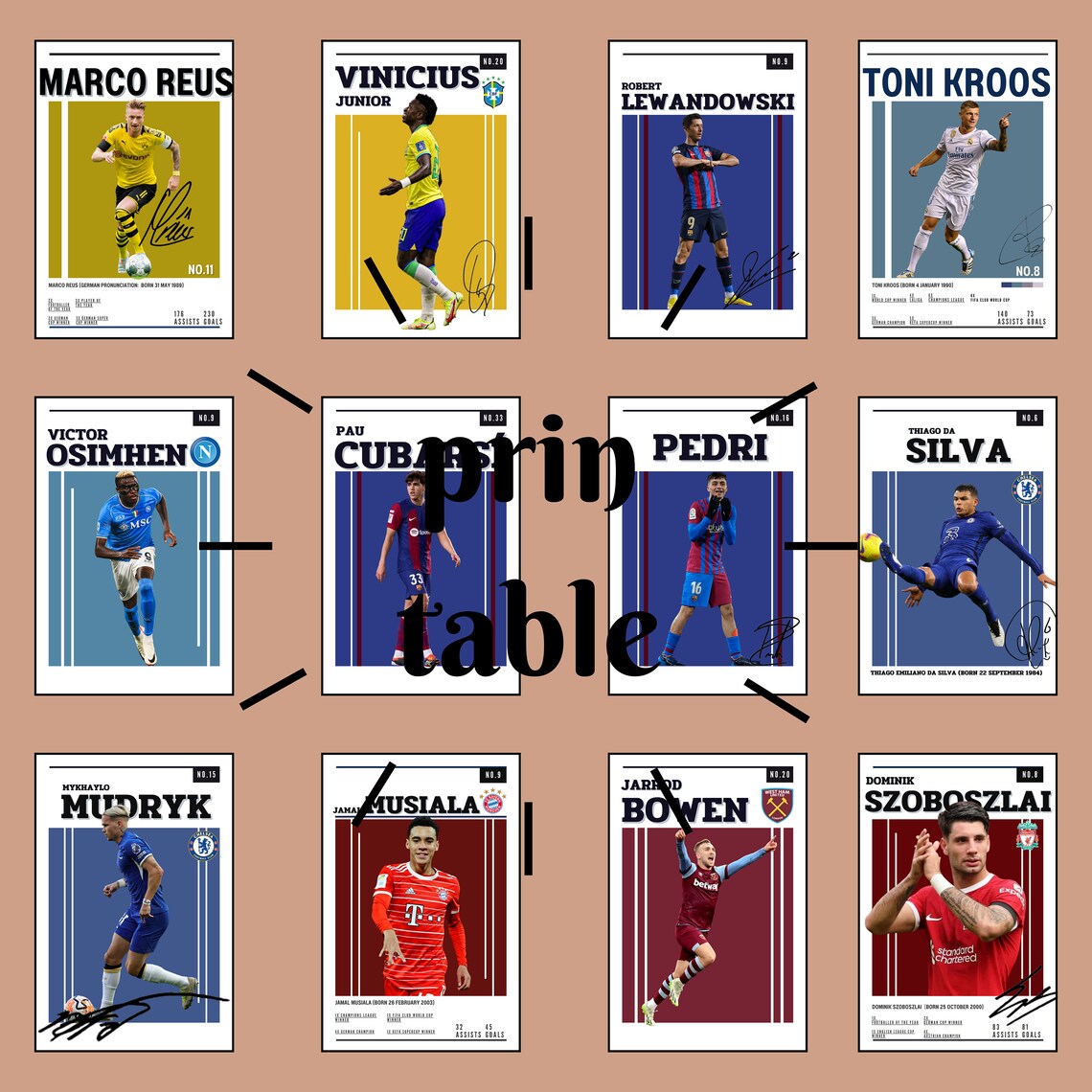 SET OF 40 Poster,soccer Poster,mid-century Modern,sports Poster,soccer ...