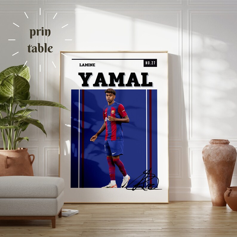 Lamine Yamal Poster,lamine Yamal Digital Poster,football Gifts,mid ...