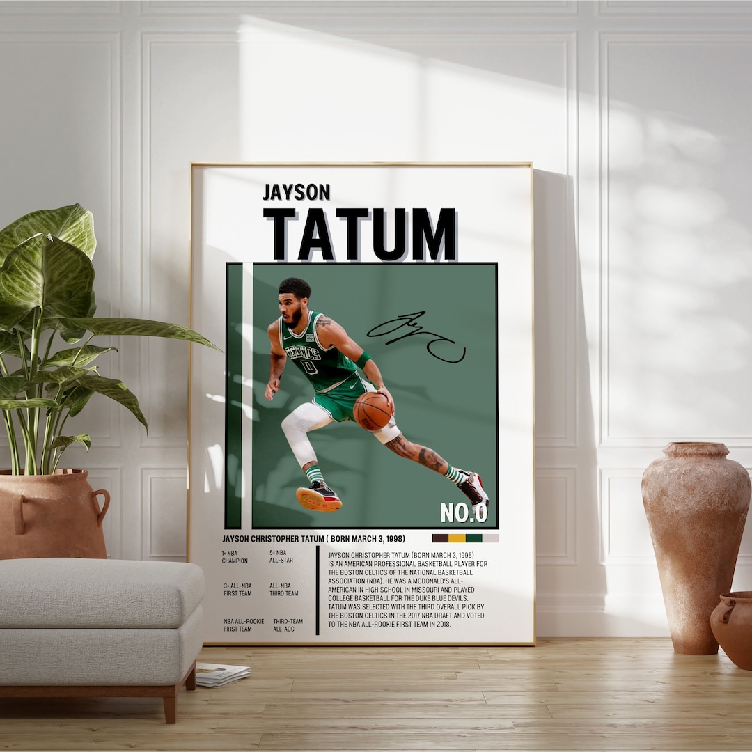 Jayson Tatum Poster,jayson Tatum Poster,basketball Print, Basketball ...