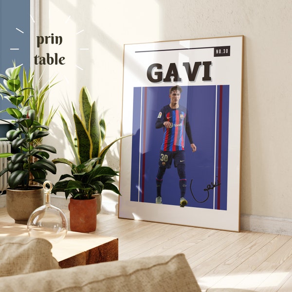 Gavi Football Poster - Etsy