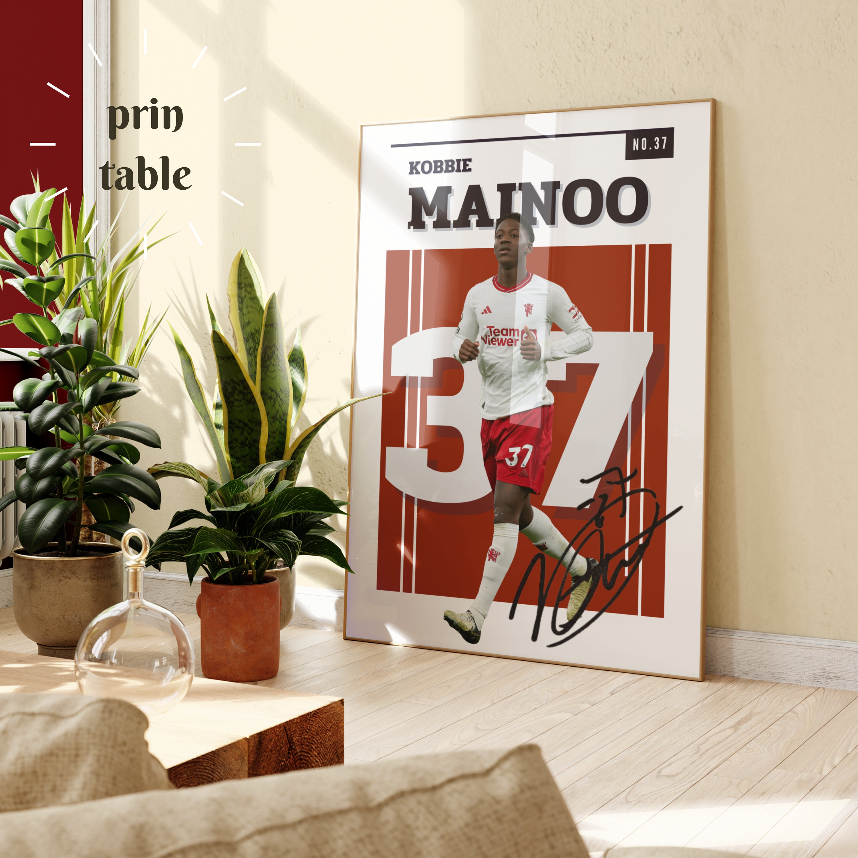 Kobbie Mainoo Poster,england Player Poster,goat Poster,football Art ...