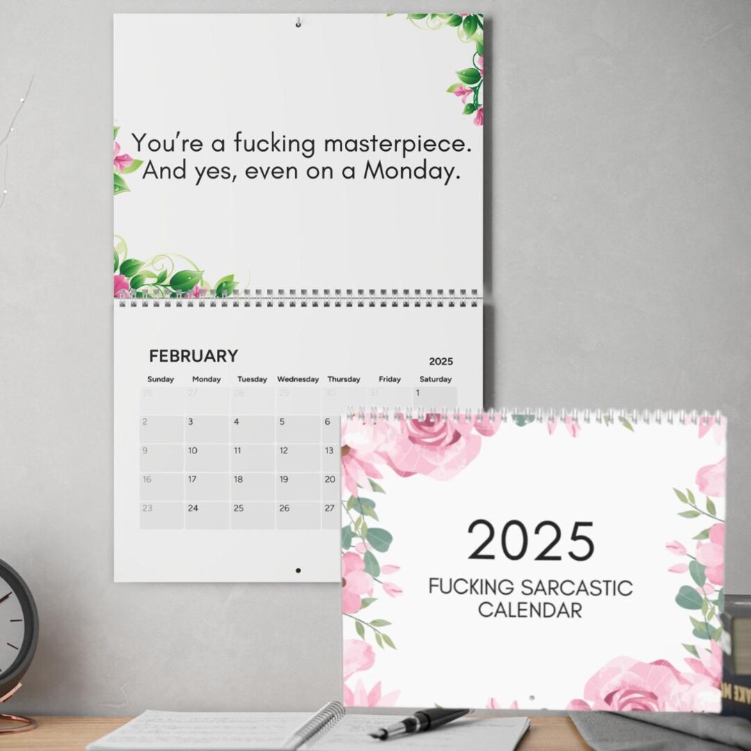 2025 Funny Swear Wall Calendar for Girls Coworkers and Best Friends ...