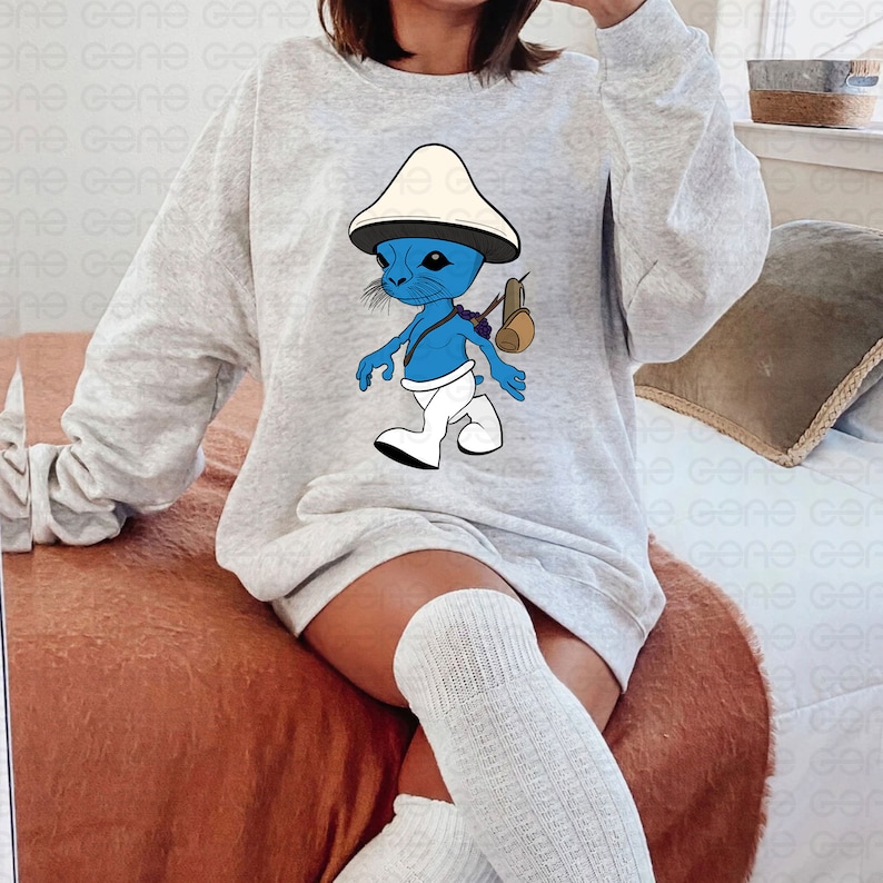 Blue Smurf, Cat Meme, Svg, Png, Pdf, Jpg - Digital Download ...