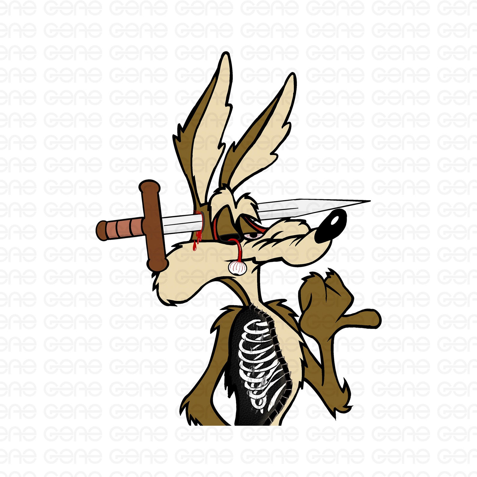 Wile E. Coyote, PNG, PDF, JPG - Digital Download, Sublimation Design ...