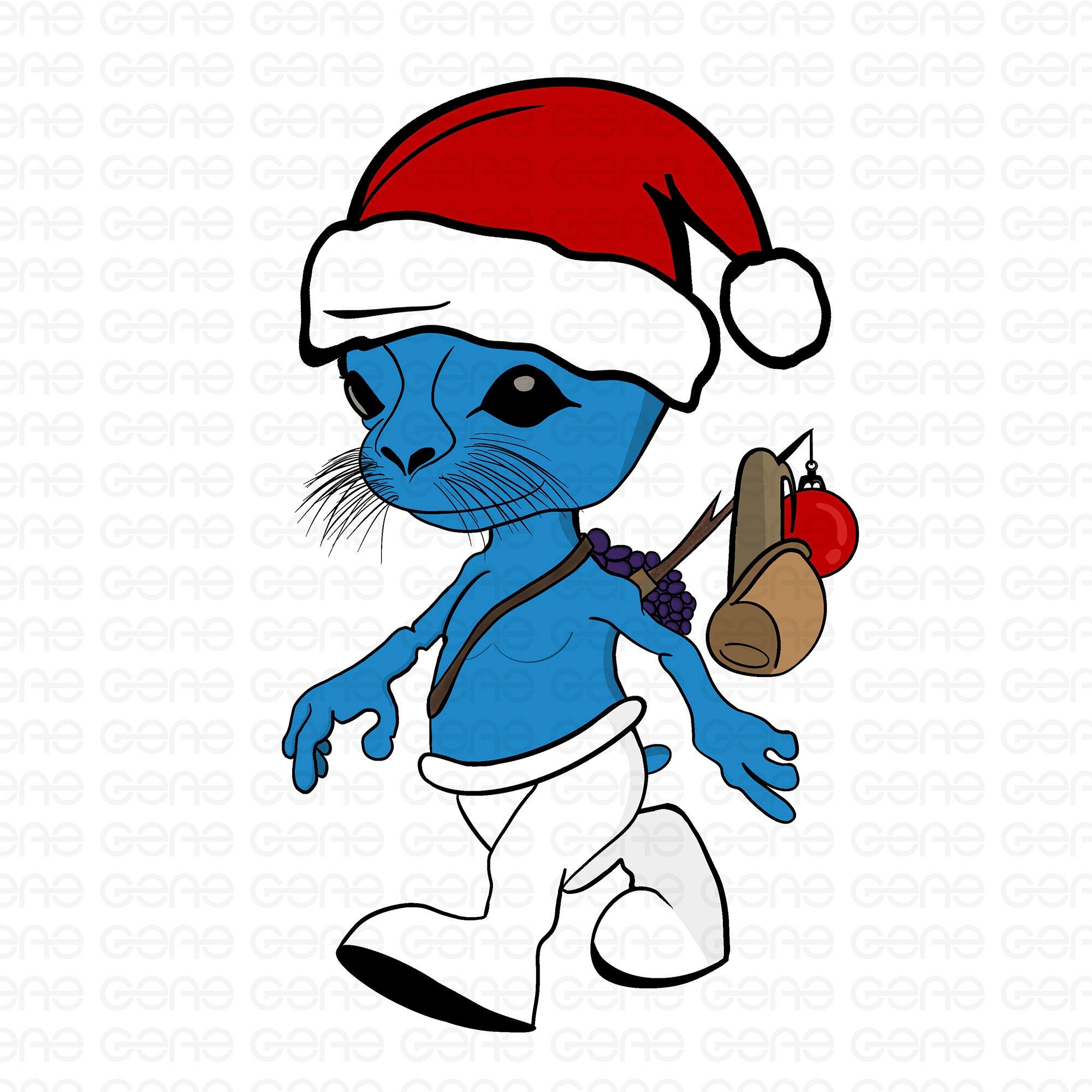 Blue Smurf, Christmas, Cat Meme, Svg, Png, Pdf, Jpg - Digital Download ...