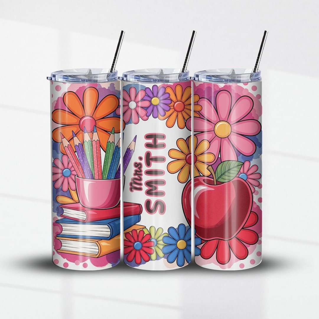Add Your Name Custom Tumbler Wrap for Teacher Appreciation ...