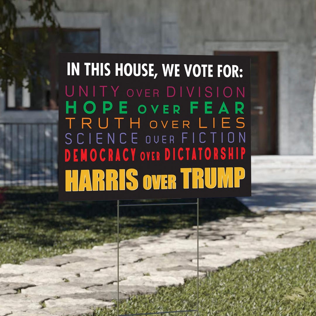 Empower With Kamala Harris Yard Sign Inspiring 2024 Campaign Decor ...