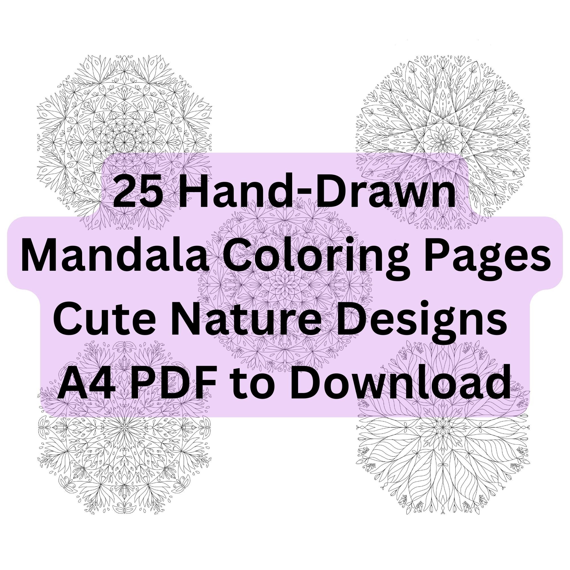 25 Mandala Coloring Pages for Adults to Download PDF A4 - Etsy
