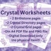 Crystal Worksheets Digital Download DIN A4 PDF Printable - Etsy