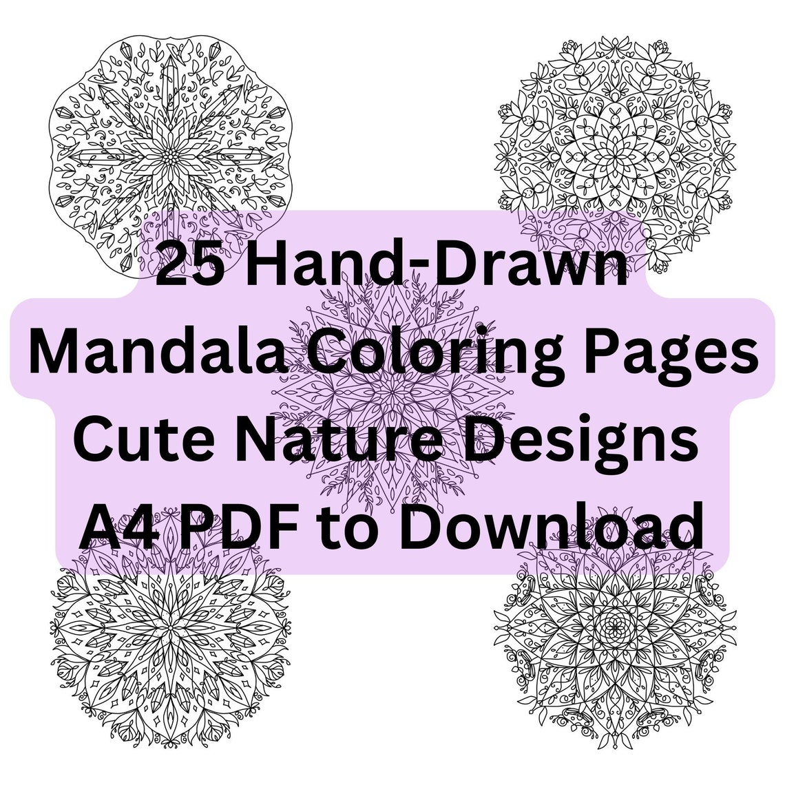 Mandala Coloring Pages Printable for Adults and Kids PDF A4 Digital ...