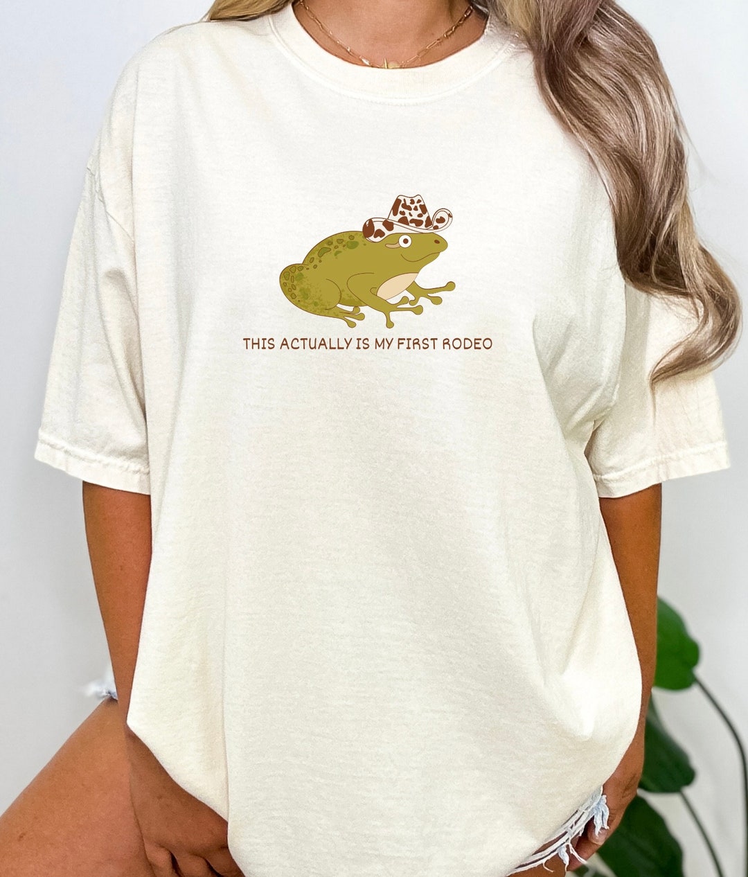 This Actually is My First Rodeo Frog Shirt Frog Gifts Cute Frog Rodeo ...