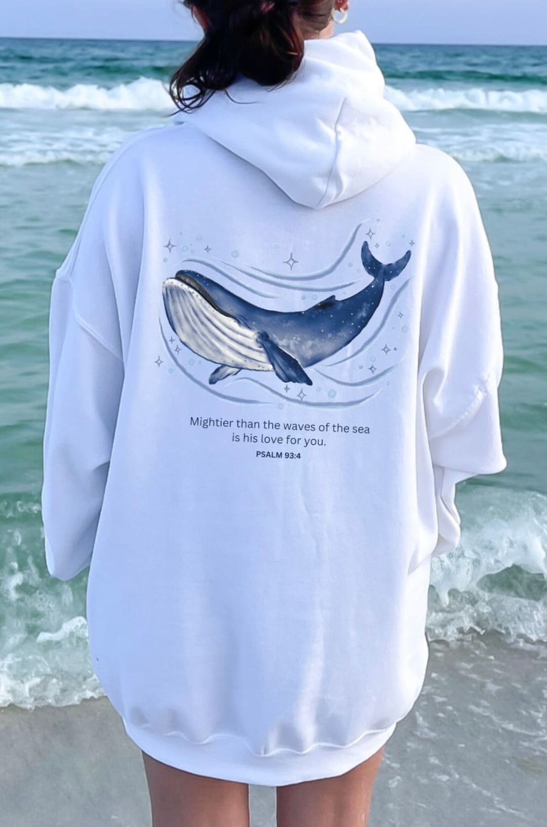 Whale Ocean Inspired Style Beach Hoodie Ocean Beach Hoodie Ocean Animal ...