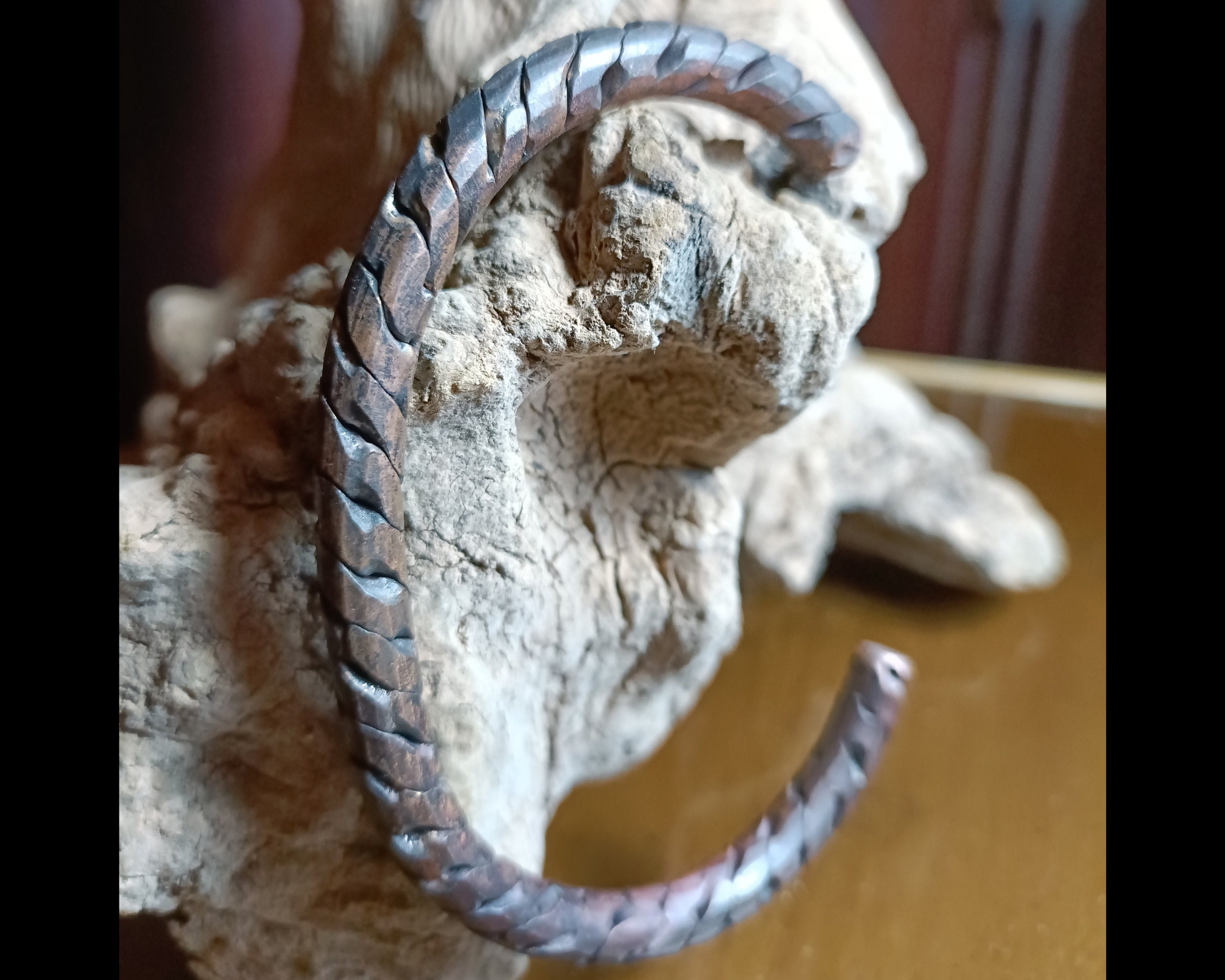 Blackened Copper Spiral Bracelet for Men Vintage Copper Bangle,harsh ...