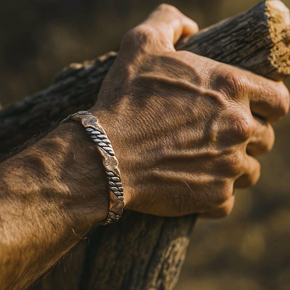 VOW | Handmade Men’s Bracelet – Twisted Mixed Metal Copper Cuff ...