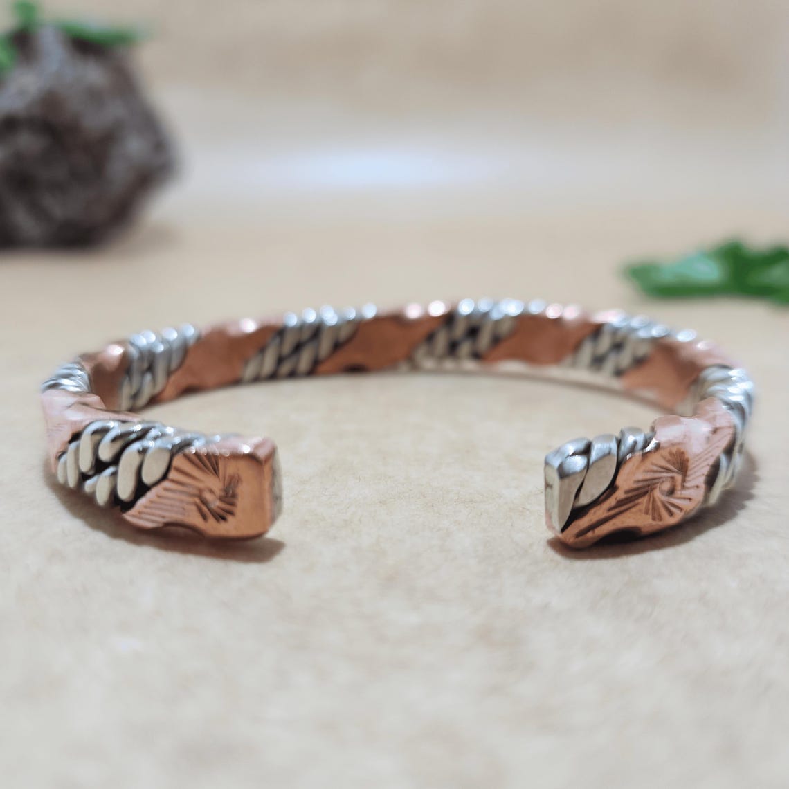 VOW | Handmade Men’s Bracelet – Twisted Mixed Metal Copper Cuff ...