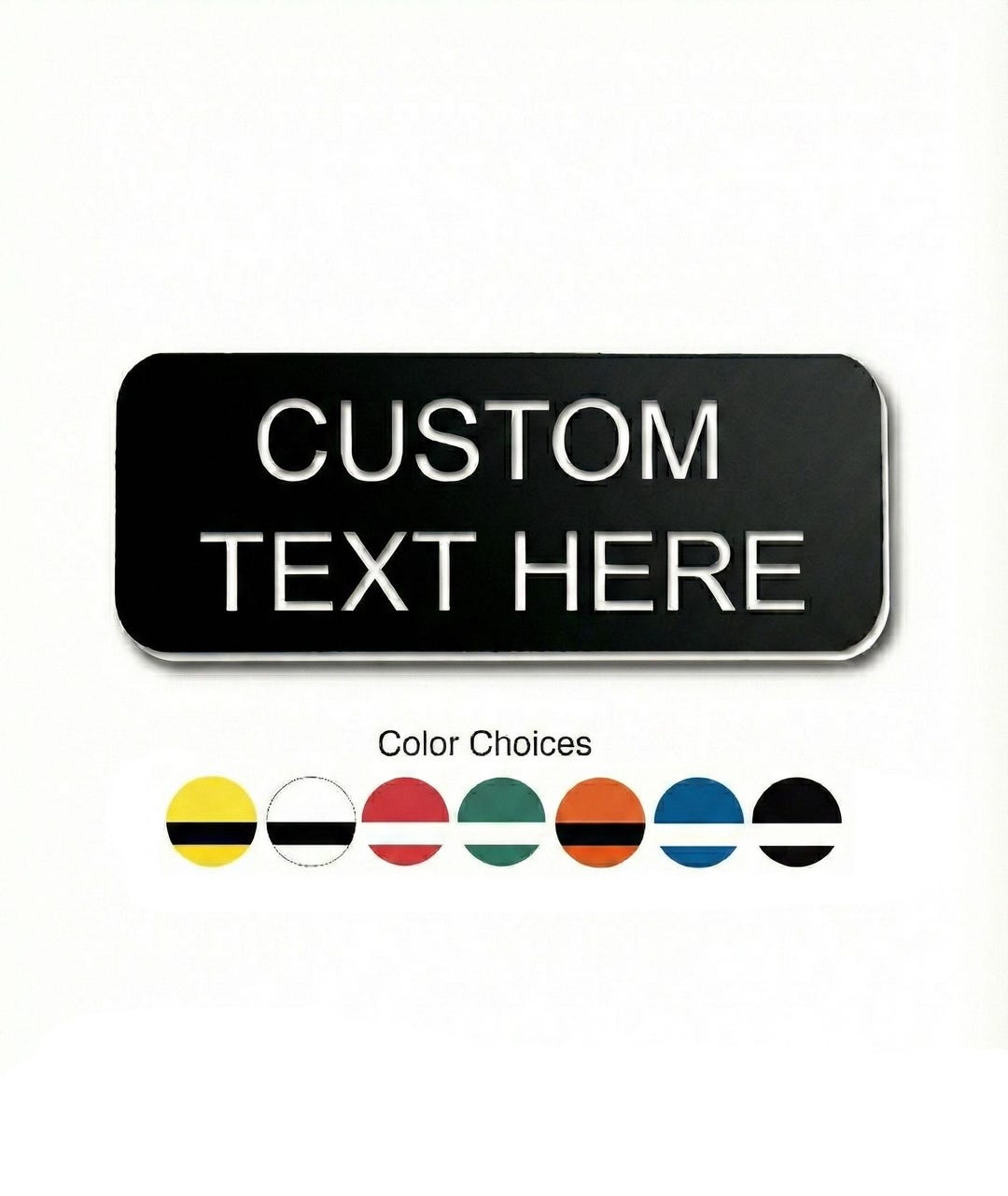 Custom Engraved Name Plate | Acrylic or Plastic Tags With Adhesive ...