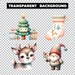 Cute Christmas Watercolor Cliparts , 50 PNG Christmas Cliparts, Fantasy ...