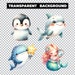 Cute Under the Sea Watercolor Cliparts Bundle, 60 PNG, Nursery Decor ...