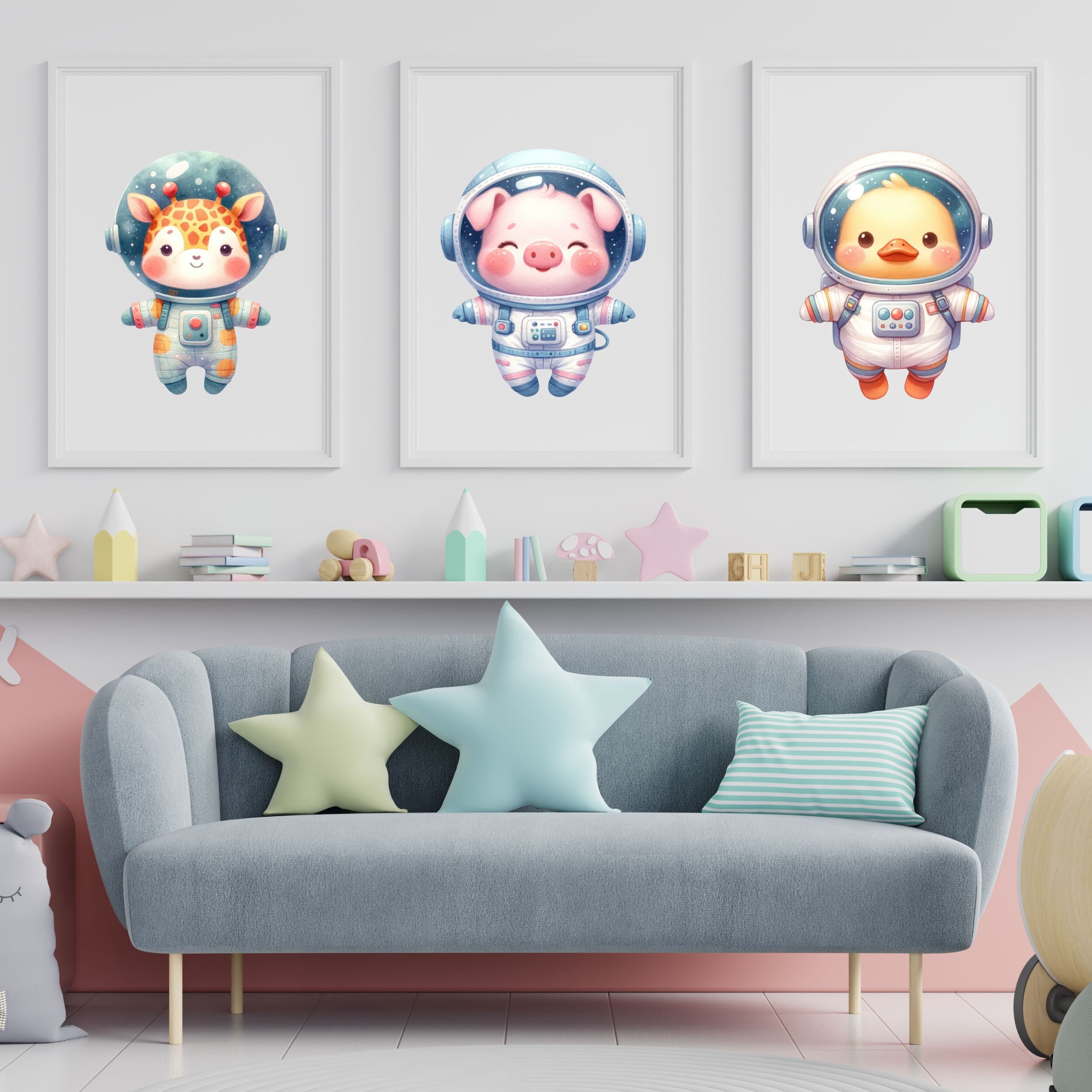 Cute Space Watercolor Clipart Bundle, Outer Space Clipart, Galaxy ...