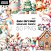 Cute Christmas Watercolor Cliparts , 50 PNG Christmas Cliparts, Fantasy ...