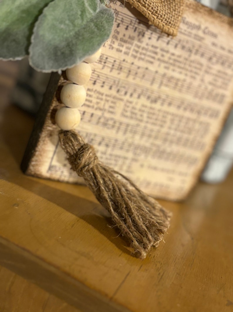 Unique Sheet Music Gift. Square Handmade Wooden Decoration. Perfect for ...