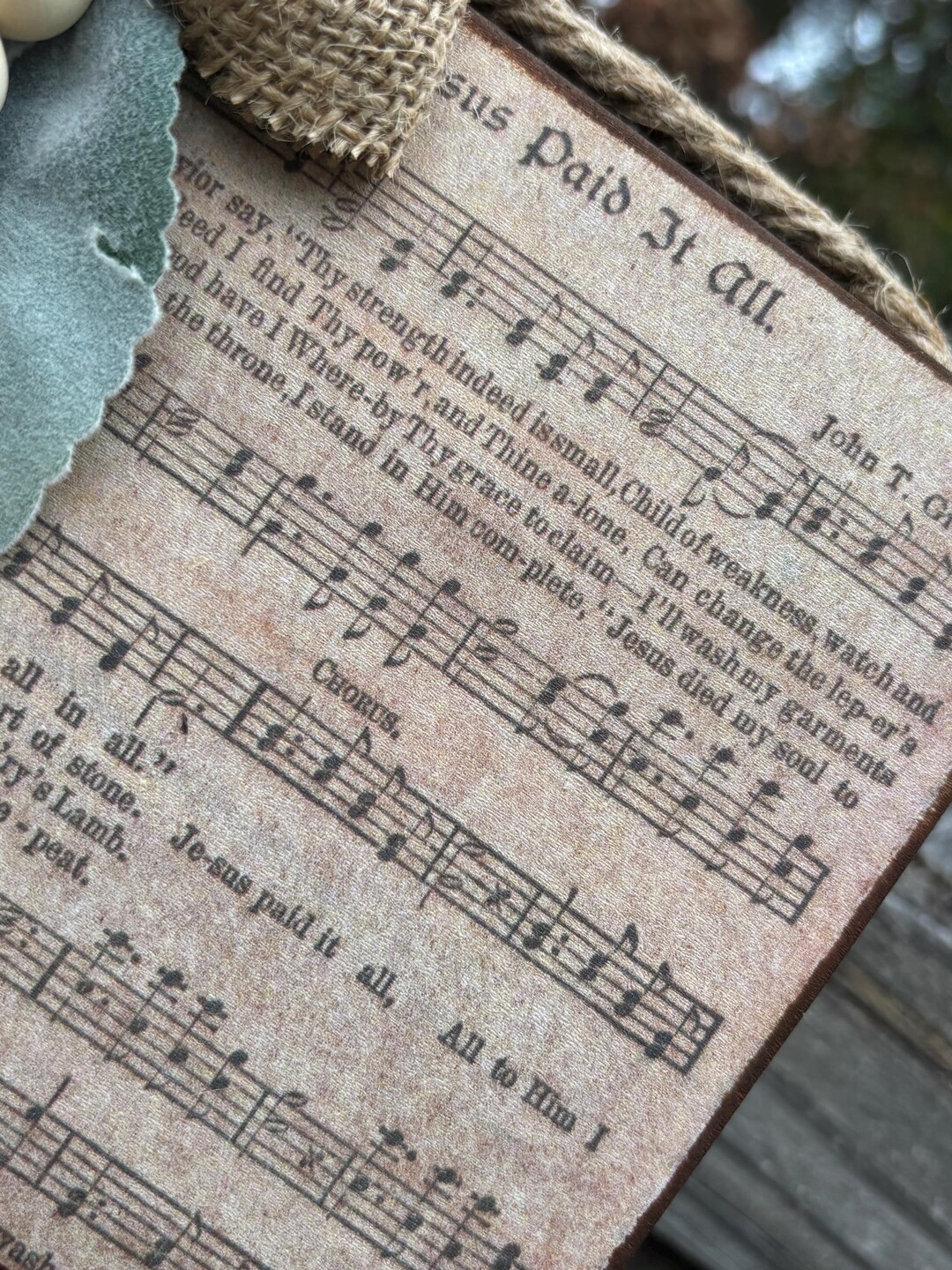 Handmade Christian Hymnal Music Notes Wooden Home Decoration Choir Gift ...