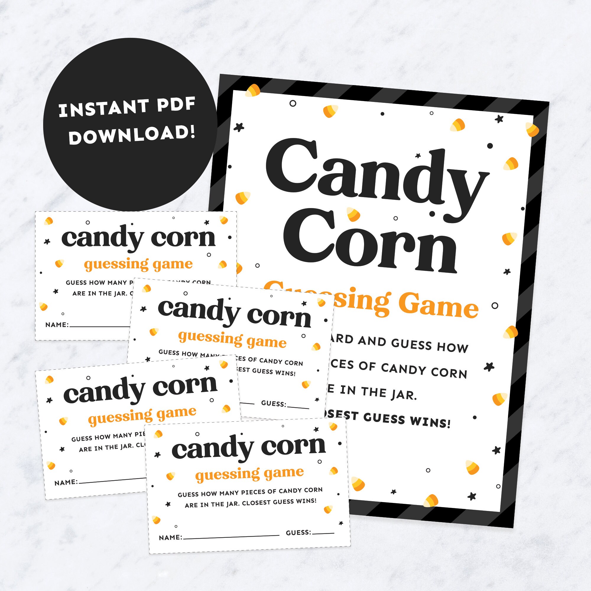 Printable Candy Corn Guessing Game - Etsy