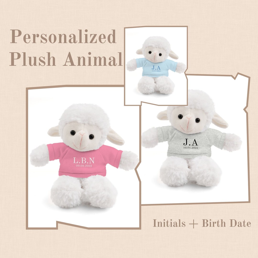 Personalised Plush Animal Custom Baby Toy Stuffed Animal for - Etsy