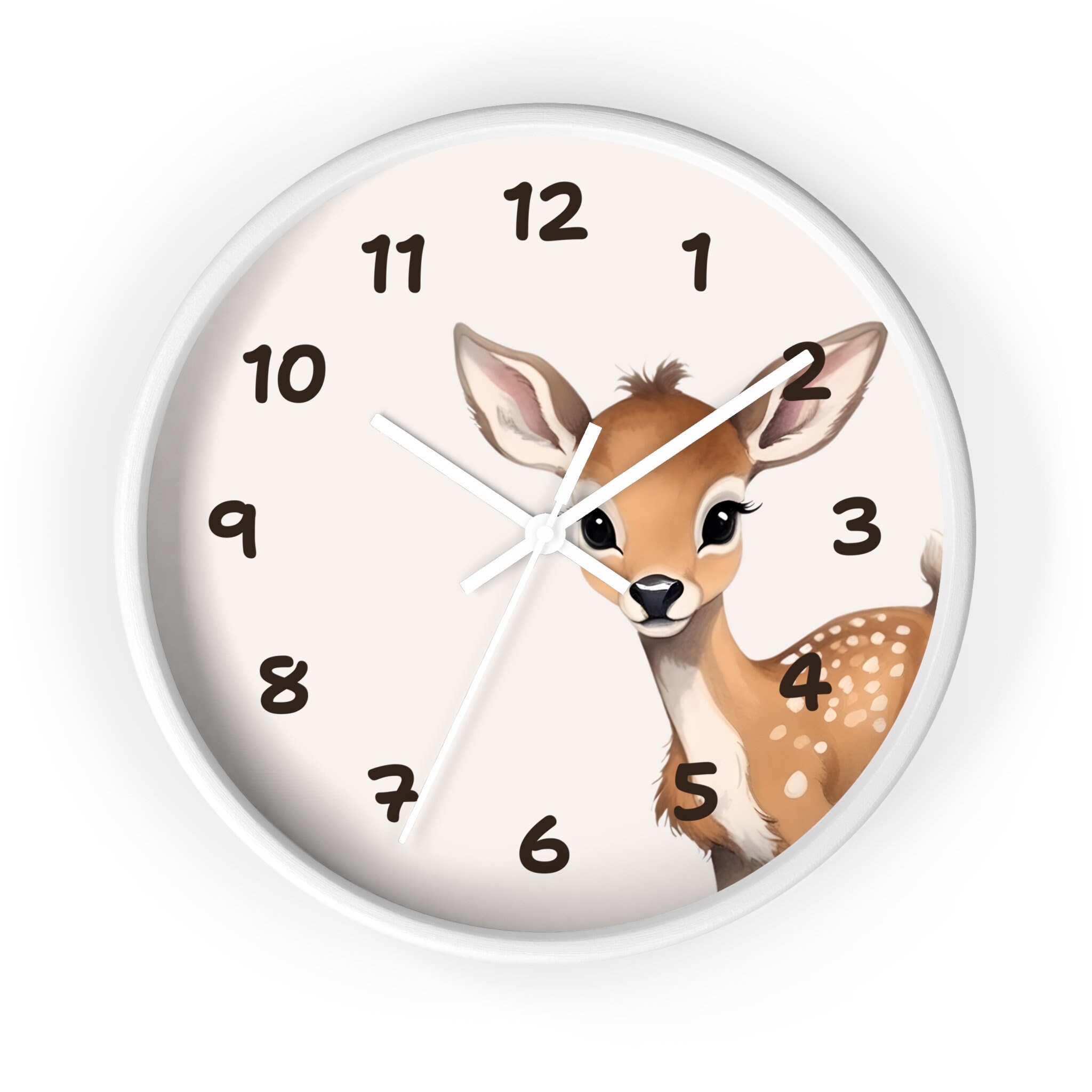 Woodland Theme Wall Clock, Peakaboo Woodland Animals, Cute Wild Animals ...