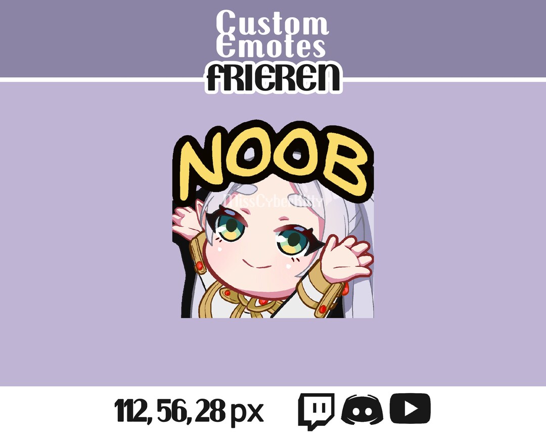 Twitch & Discord Emote White Hair Elven Mage Raised Hands Noob - Etsy
