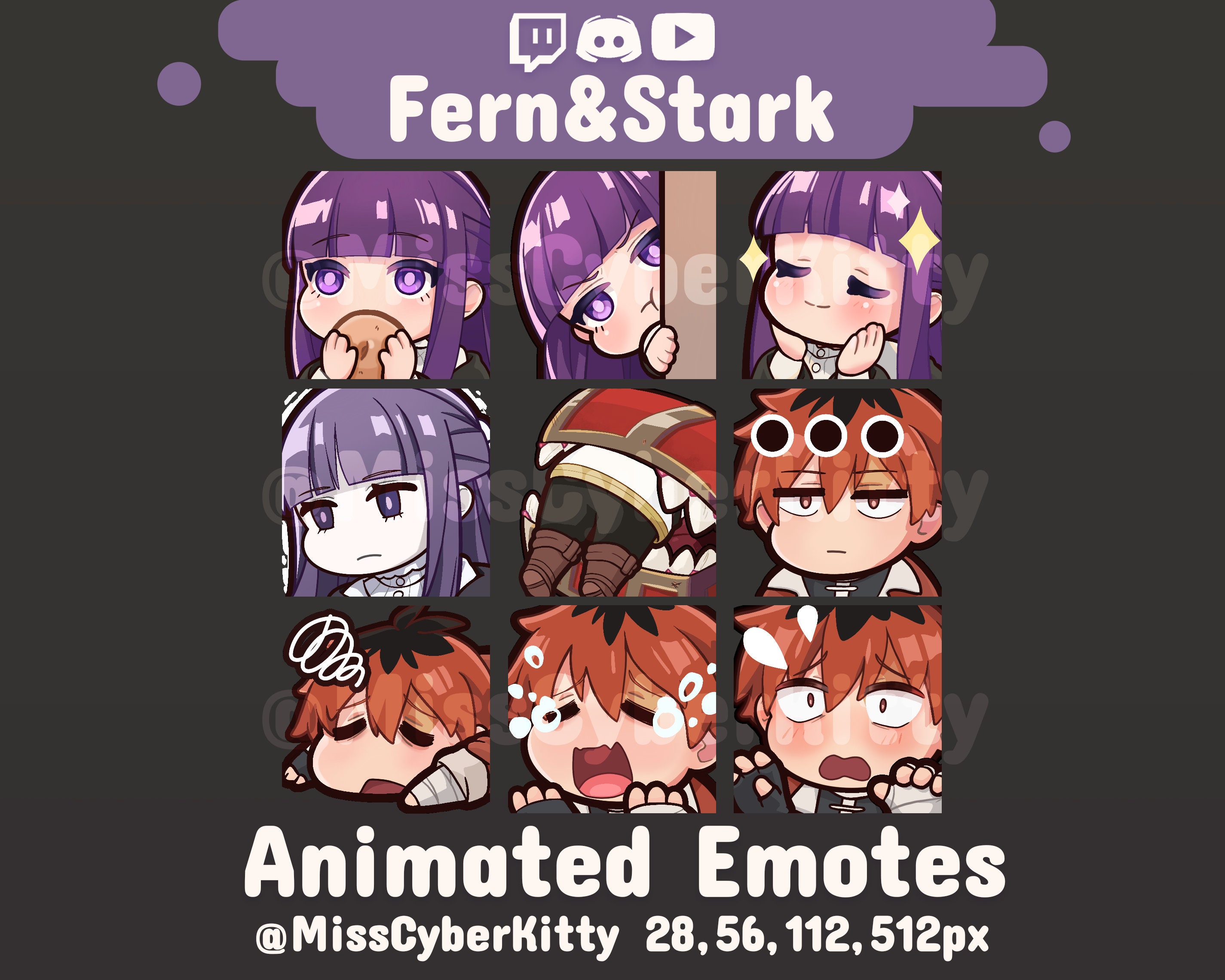 ANIMATED Twitch & Discord Emote Pack Beyond Journey's End Adventure ...