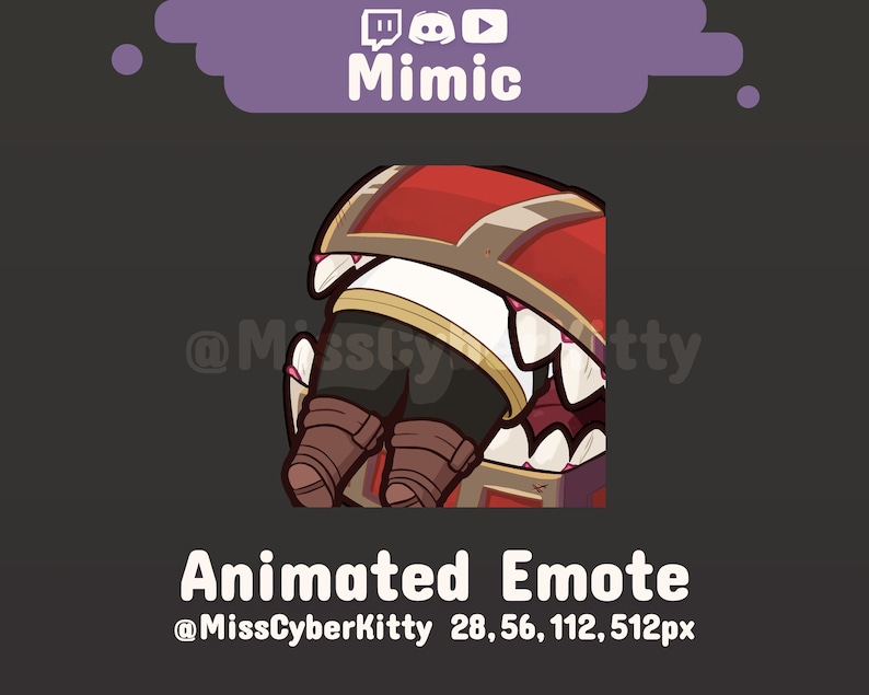 ANIMATED Twitch & Discord Custom Emote Pack Beyond Journey's End Mimic ...