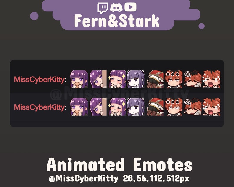 ANIMATED Twitch & Discord Emote Pack Beyond Journey's End Adventure ...